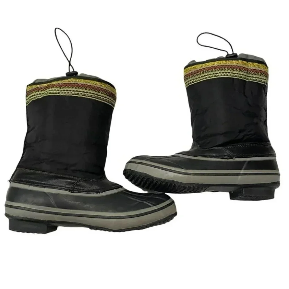 The Sak | Shoes | The Sak Snow Boots Black Embroidered Trim Duck Winter ...